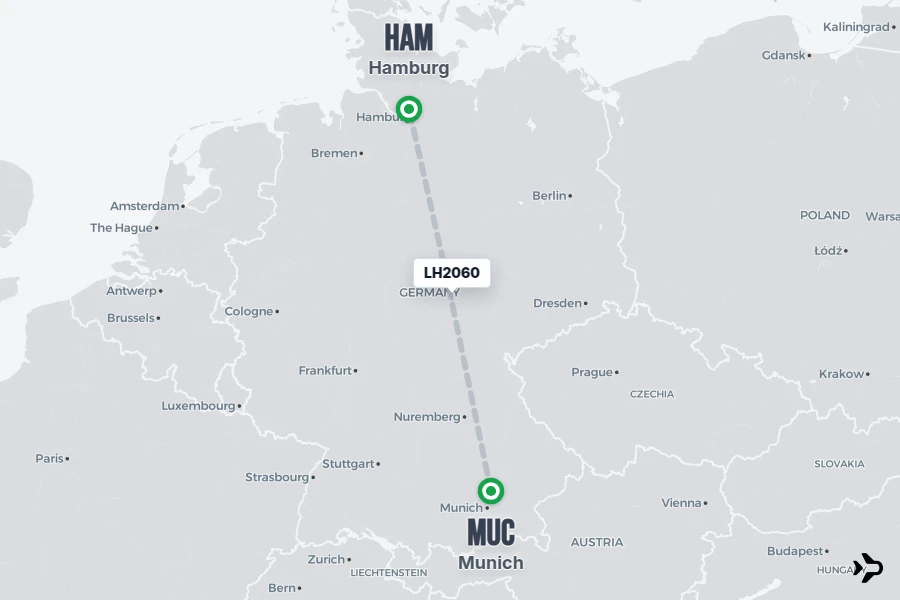 Lh2060 Lufthansa Flight Status And Tracker Munich Hamburg