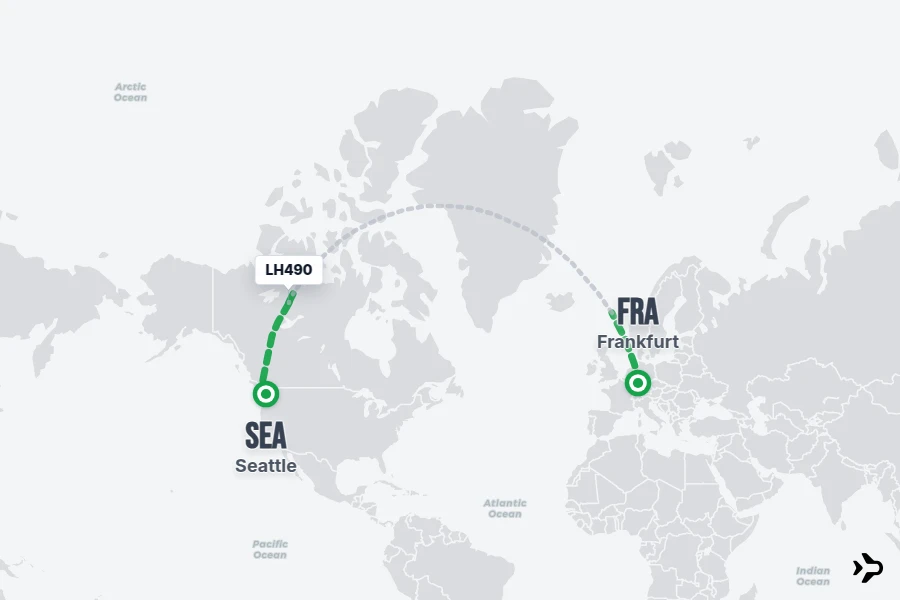 Lh490 Lufthansa Flight Status And Tracker Fra Sea