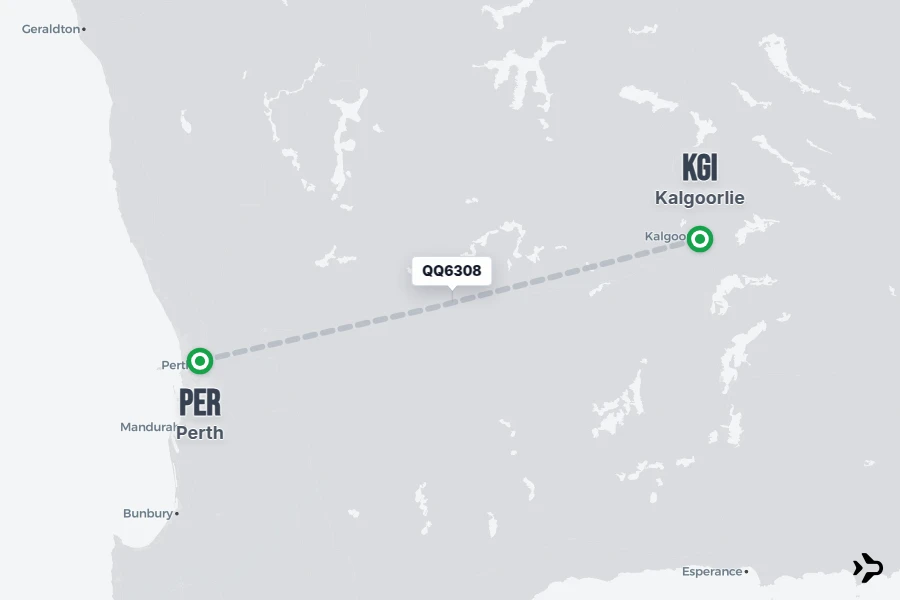 QQ6308 Alliance Airlines Flight Status & Tracker | PER - KGI