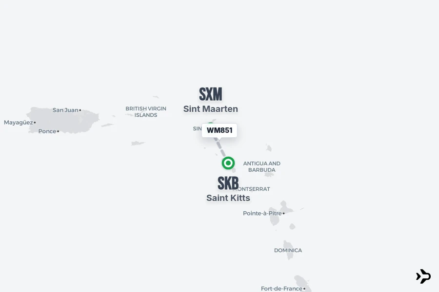 Wm851 Winair Flight Status And Tracker Skb Sxm